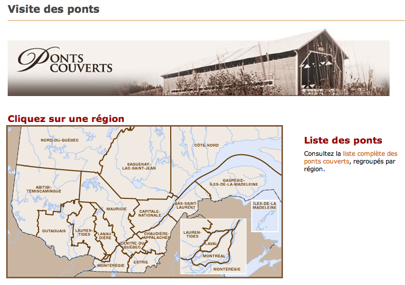 La section « Ponts couverts » du site du MTQ fait peau neuve | Les ...